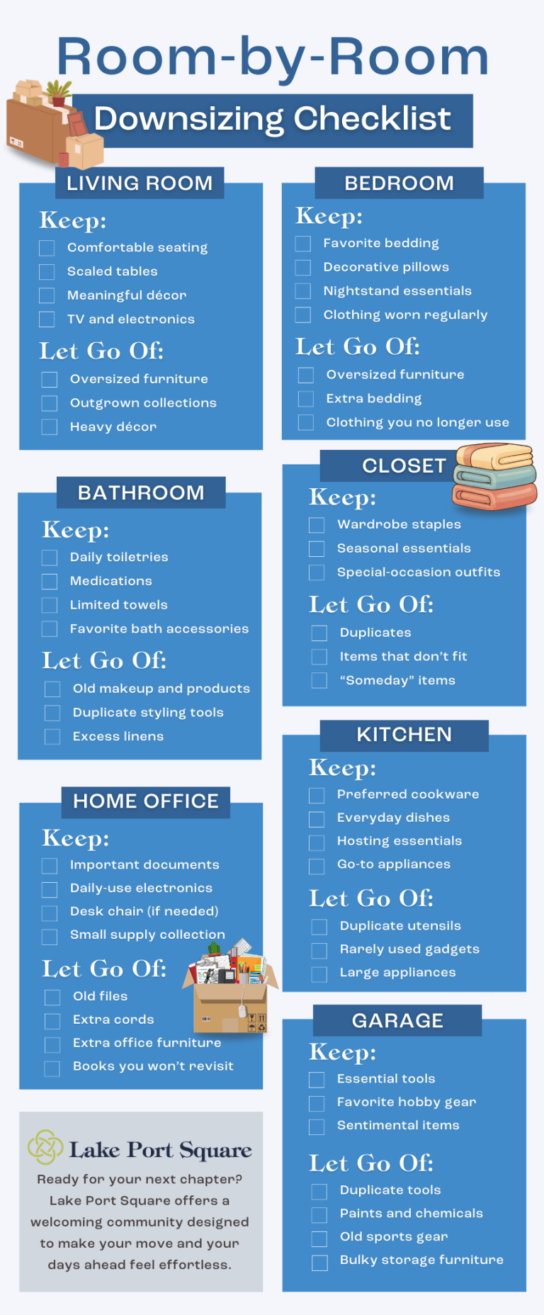 A Room-by-Room Downsizing Checklist
